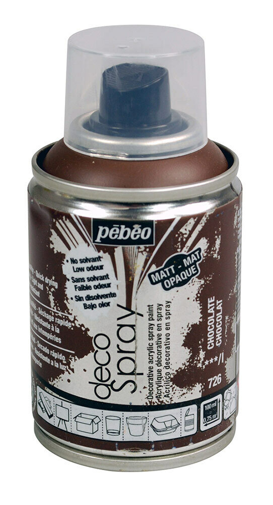 Краска на водной основе Pebeo decoSpray, (аэрозоль), 100 мл, шоколадный