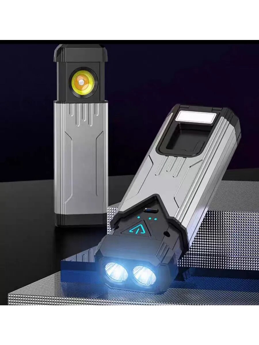 Портативный фонарик с магнитом 5000 мАч / 8 режимов