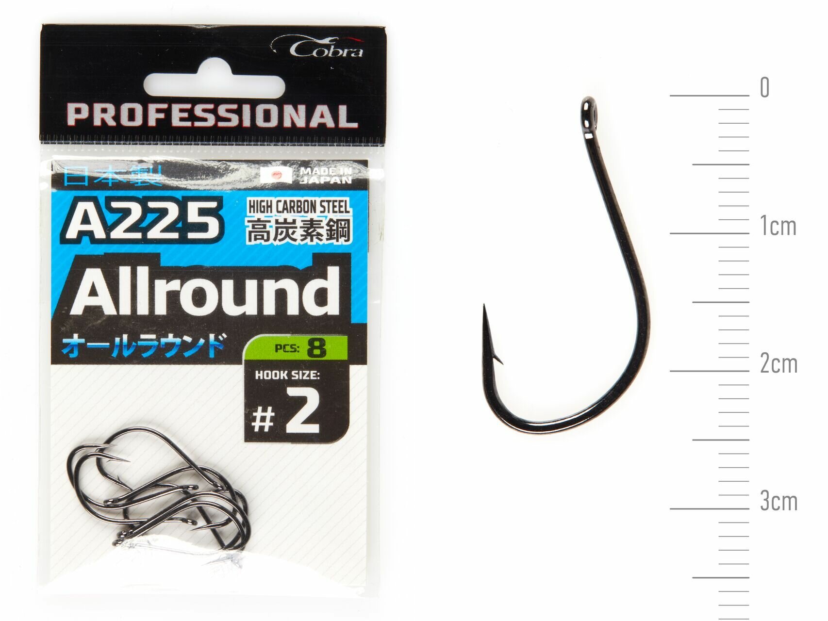 Крючки Cobra Pro ALLROUND сер. A225 разм.002 8шт. ++