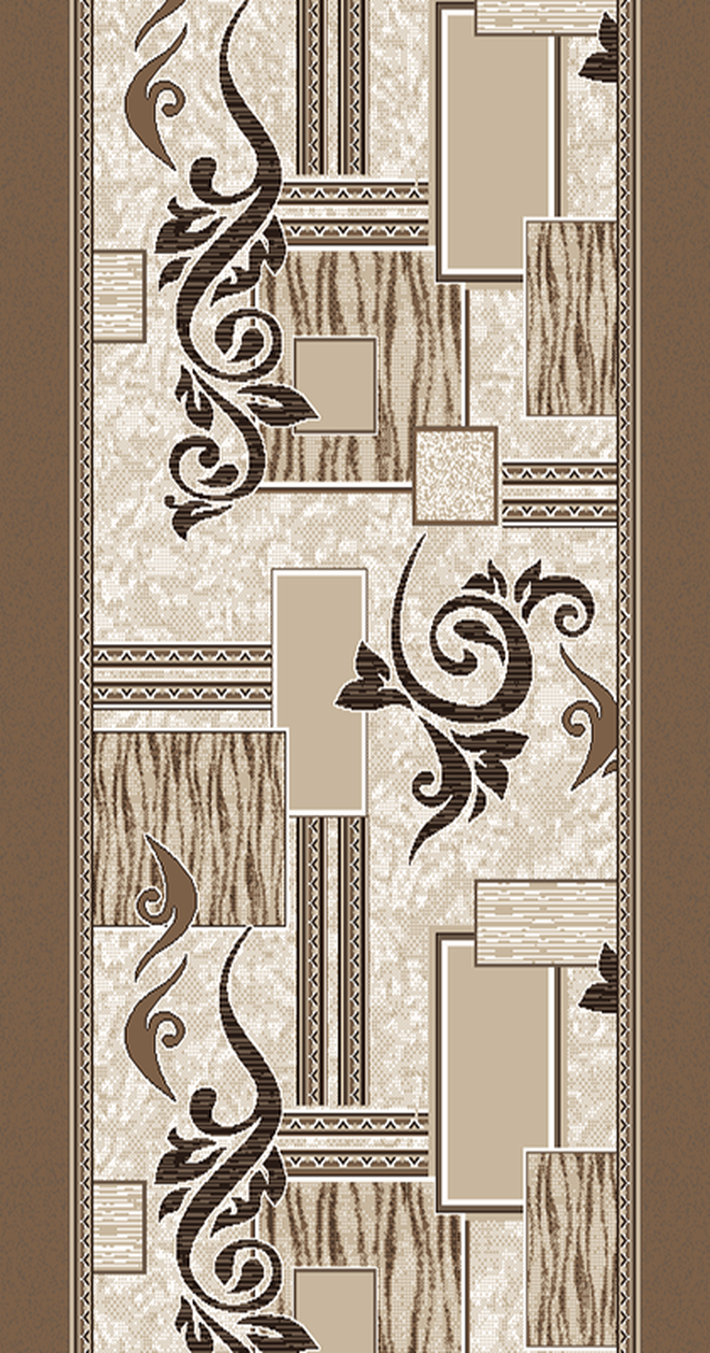 Ковровая дорожка, Рулон, Бежевый, Коричневый, Современный, Абстрактный, на пол, в гостиную, спальню, в ассортименте (80 см. на 3000 см.)