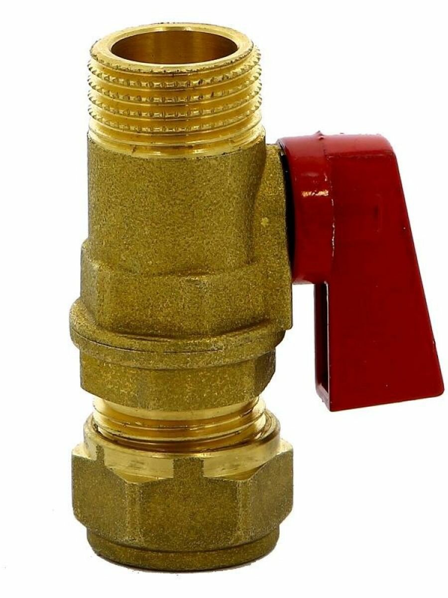 Tiemme Кран шаровой обжимной для PEX трубы 16(2,0)х1/2" флажок красный/синий 2940001/2940002