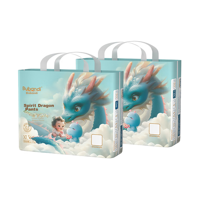Bubandi Linglong Pants Diapers, XL Size, 72 Pieces, Suitable for Sensitive Skin, Ultra-Thin, Breathable, Disposable Diapers
