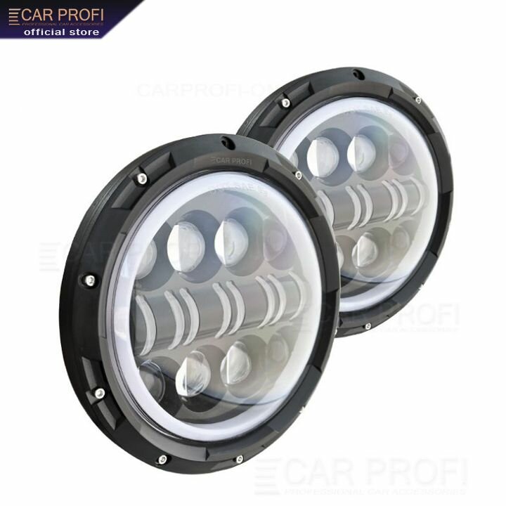 Светодиодные фары CarProfi CP-LED-7"- M1, CREE, DRL / Поворотник (к-т 2 шт)