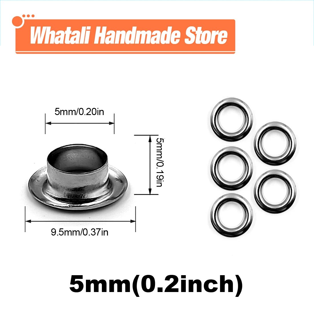 Металлические люверсы золотые 5 мм 100 шт Gunblack