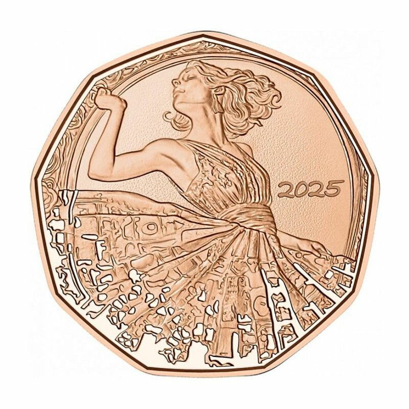 5 евро Австрии 2025 года. Танцуй свободно. Новый год