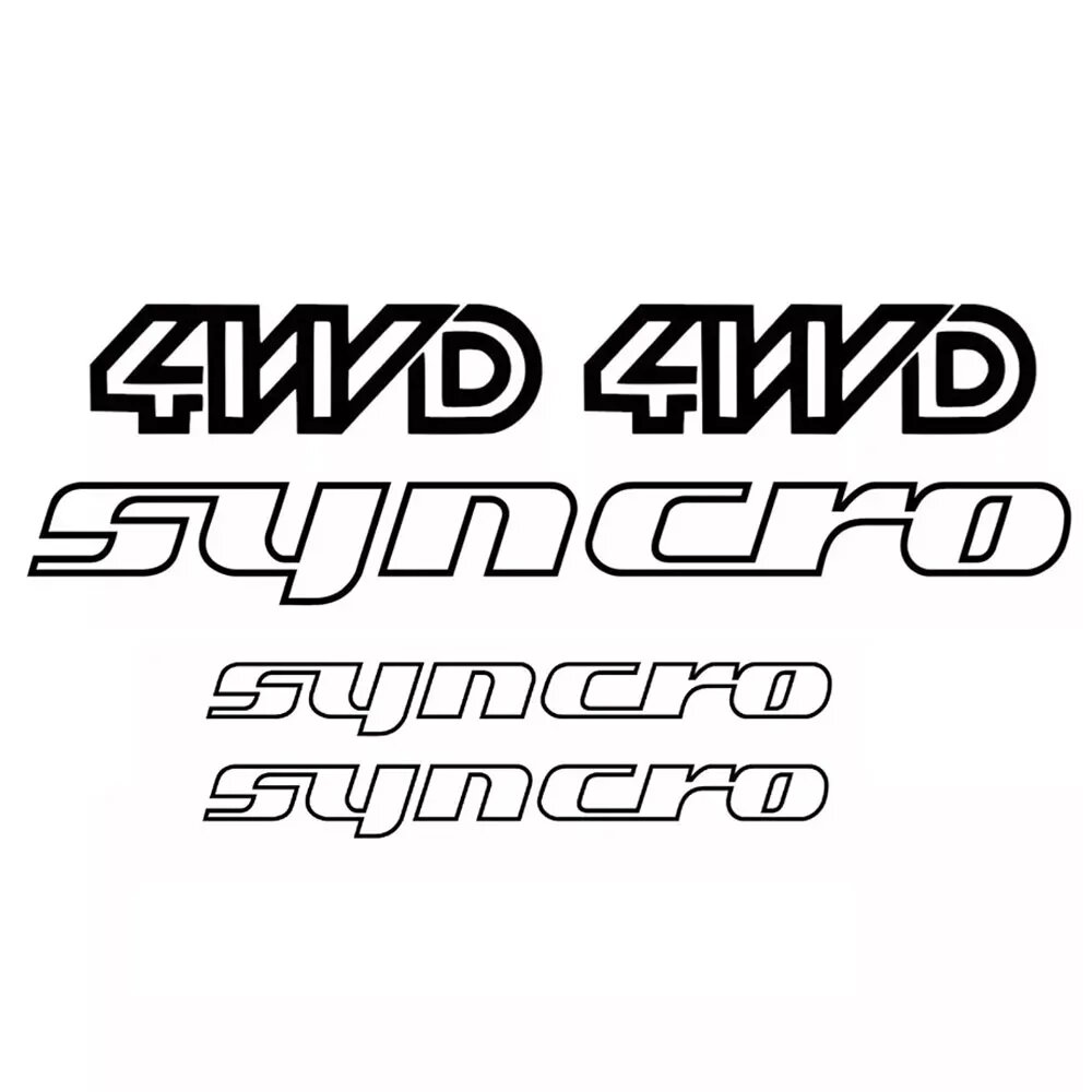 Для набора наклеек 4WD SYNCRO Черный