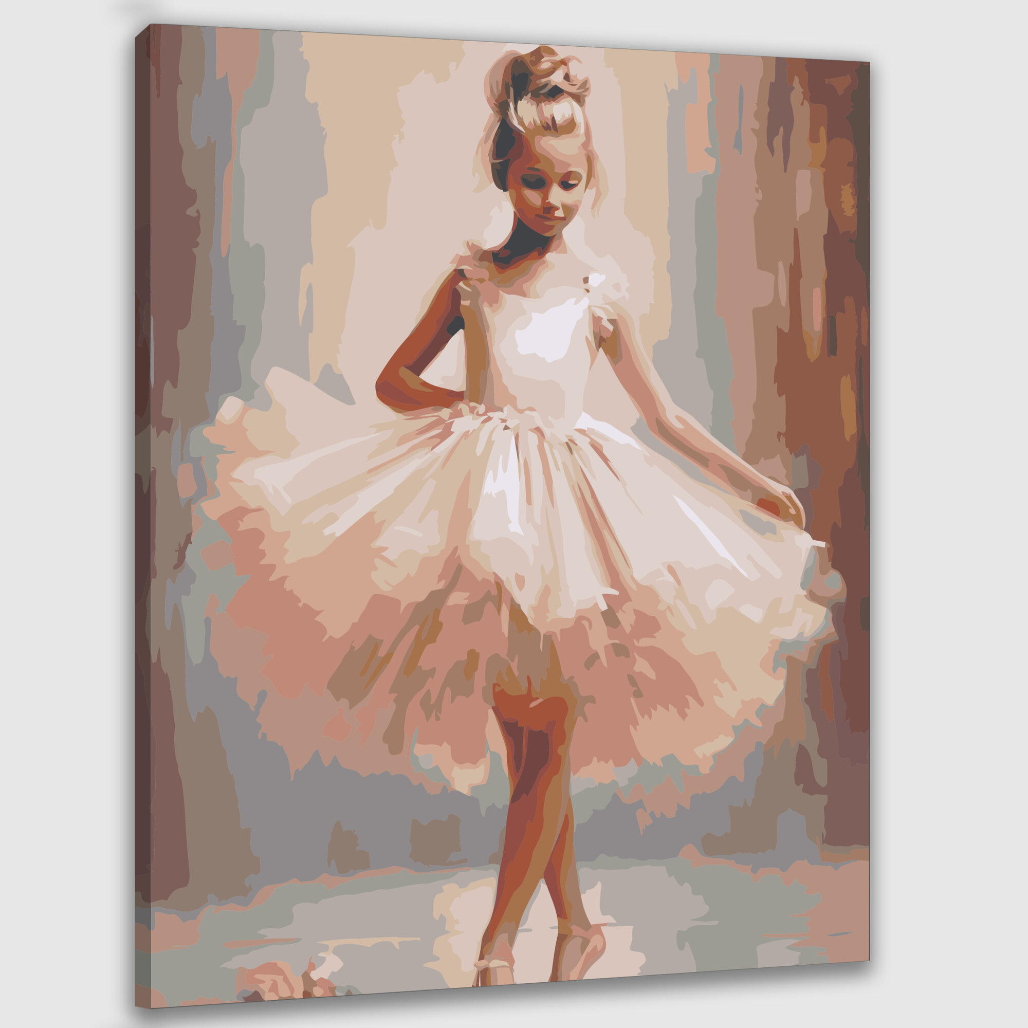 Картина по номерам 40x50 см, акриловая картина, балерина, грация, элегантность, изящные движения, лучезарная улыбка