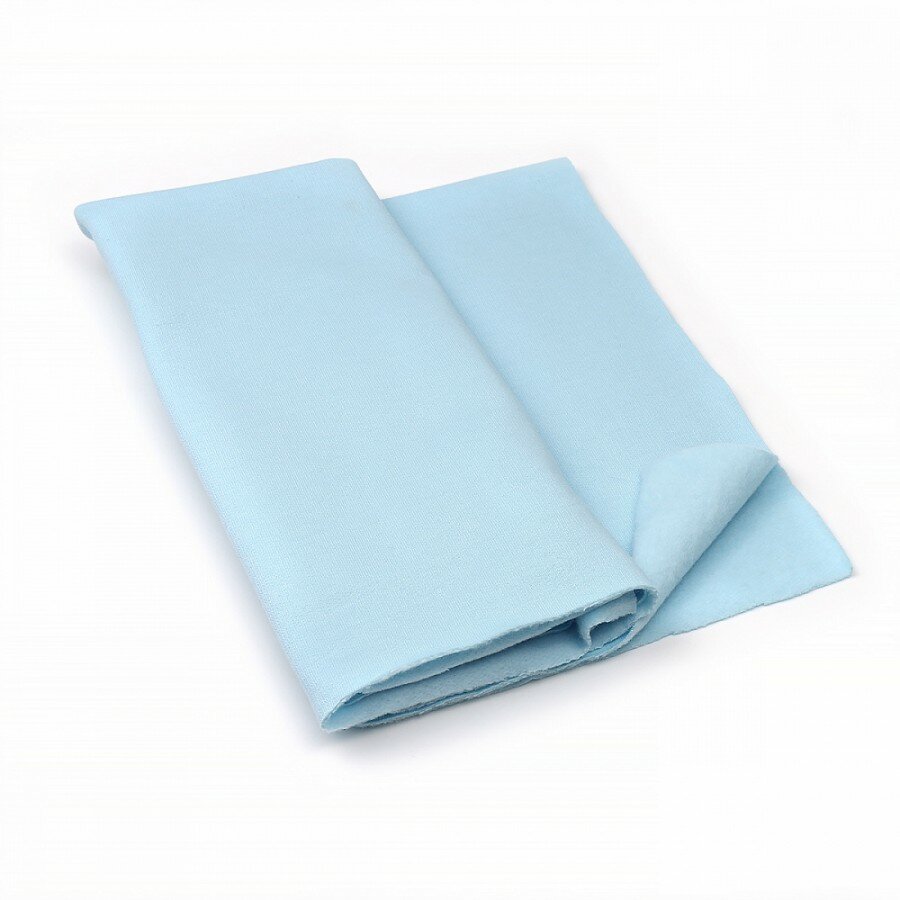 Футер 30/20 кардная с начесом КЛ.28946 (пл.190г/м2) 50х50см +-2см голубой