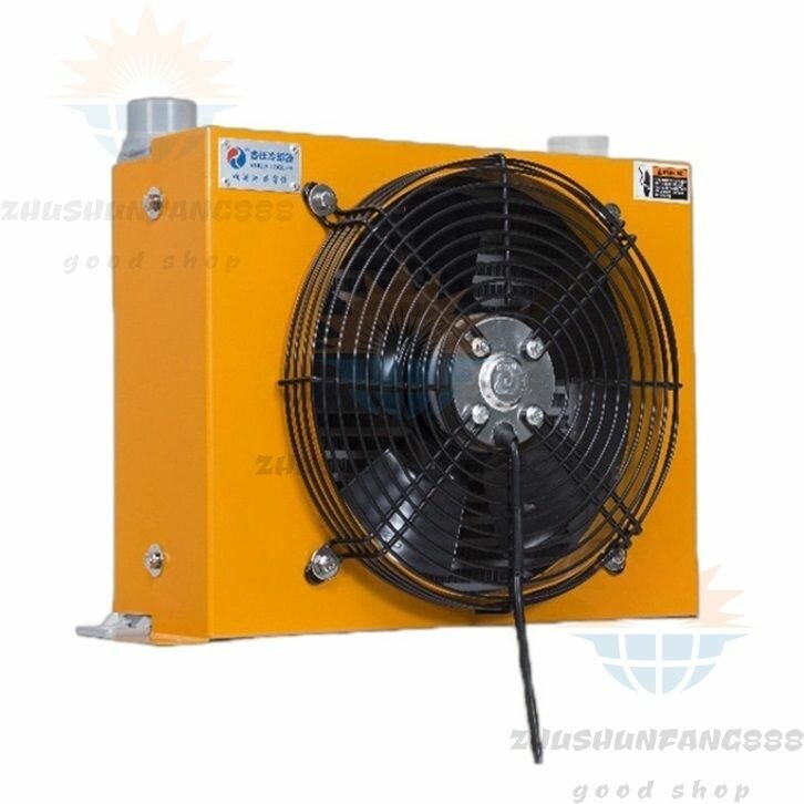 Радиатор с ребрами RC1012, для винтовых компрессоров и гидравлических систем, алюминий, желтый