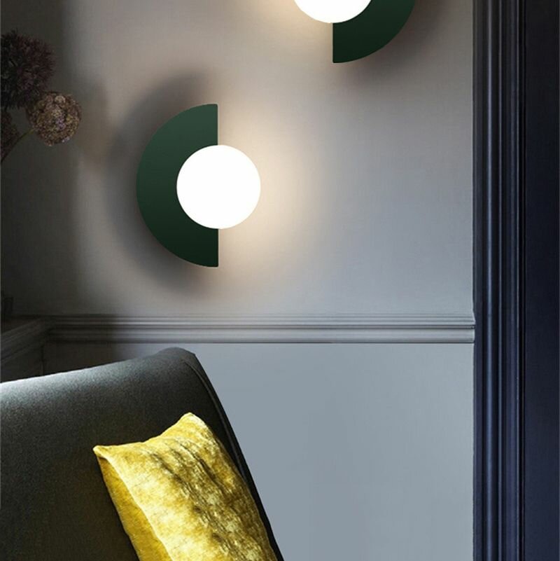 28cm Скандинавский внутренний светодиодный настенный светильник для спальни, прикроватной тумбочки, гостиной, прохода, коридора, домашнего декора бра с круглым шаром