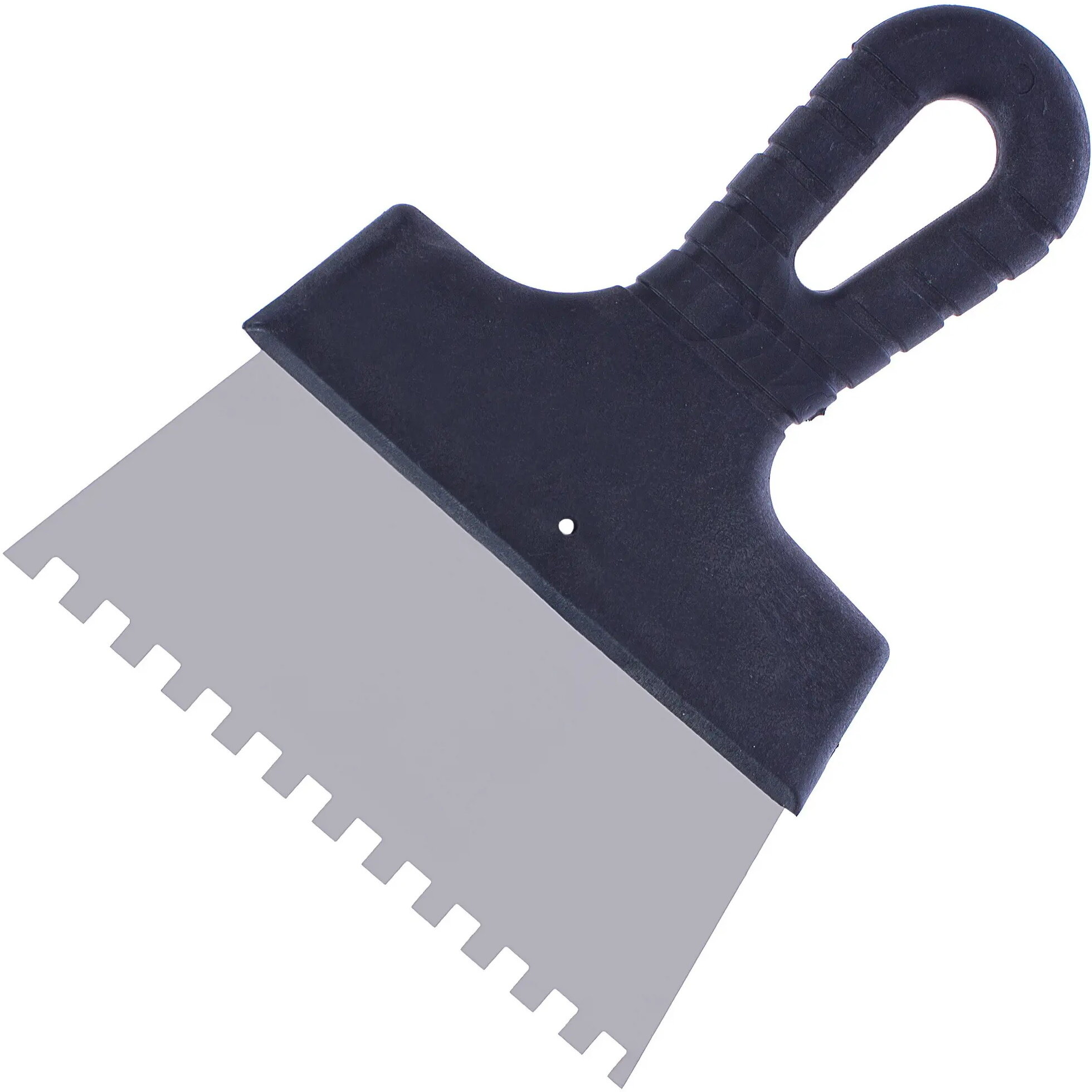 Шпатель строительный Интек фасадный зубчатый, из нержавеющей стали, 150мм / малярные и отделочные инструменты