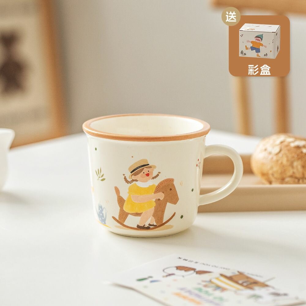 Кружка "IKEA", керамика, керамогранит, 1шт, светло-бежевая, с эмалированным покрытием, 337 мл