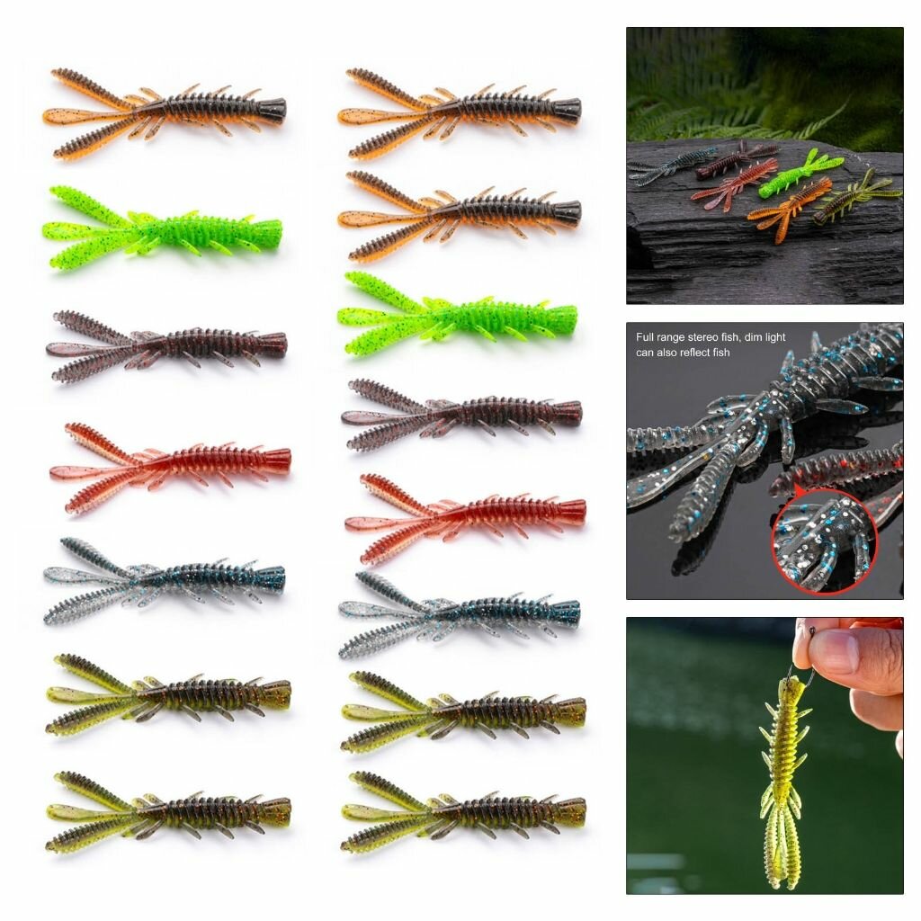 1 упаковка из 15 плавающих креветок (смешанного цвета)