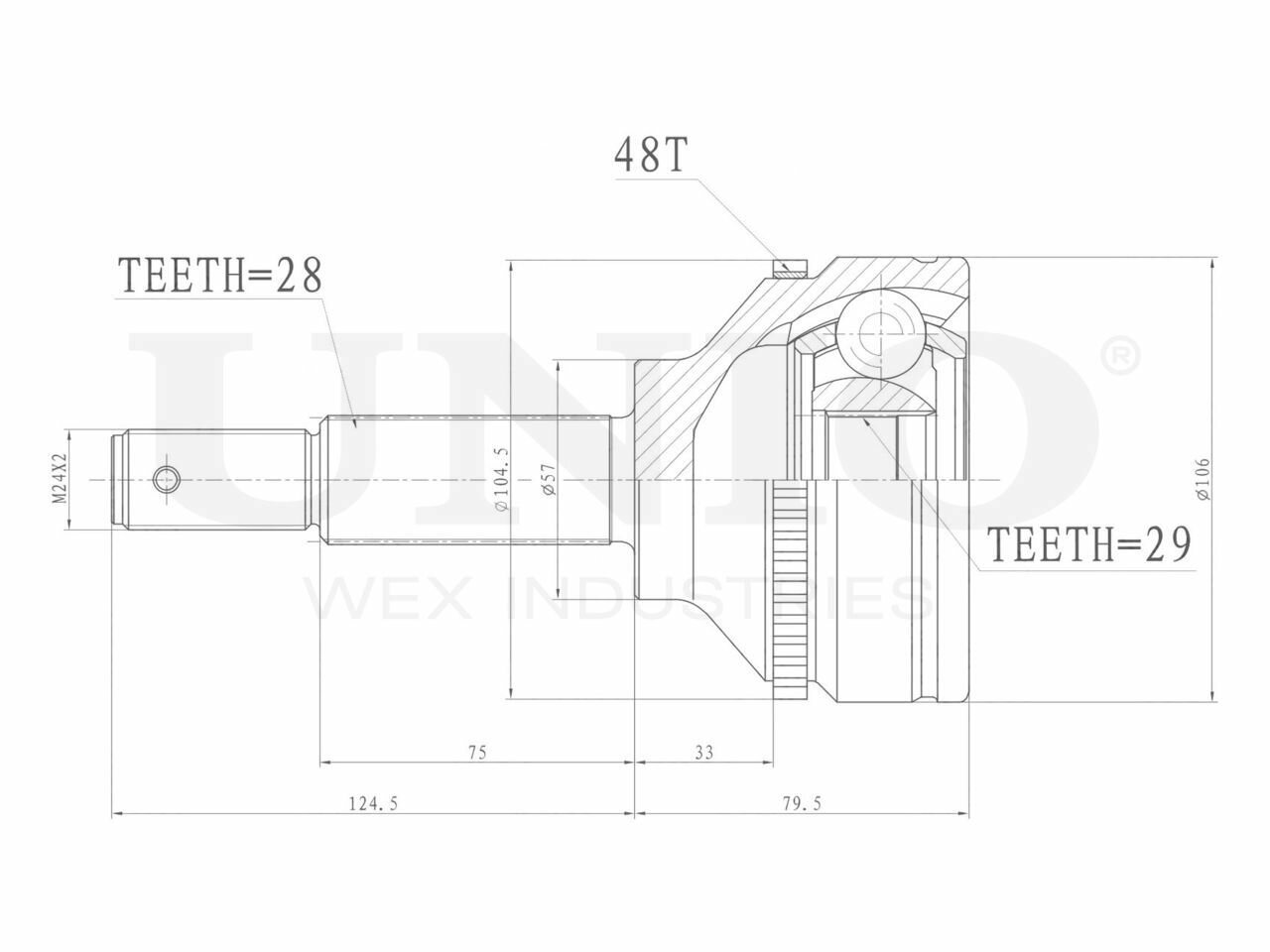 ШРУС наружный МКПП, для Форд Транзит VII, VIII 06-