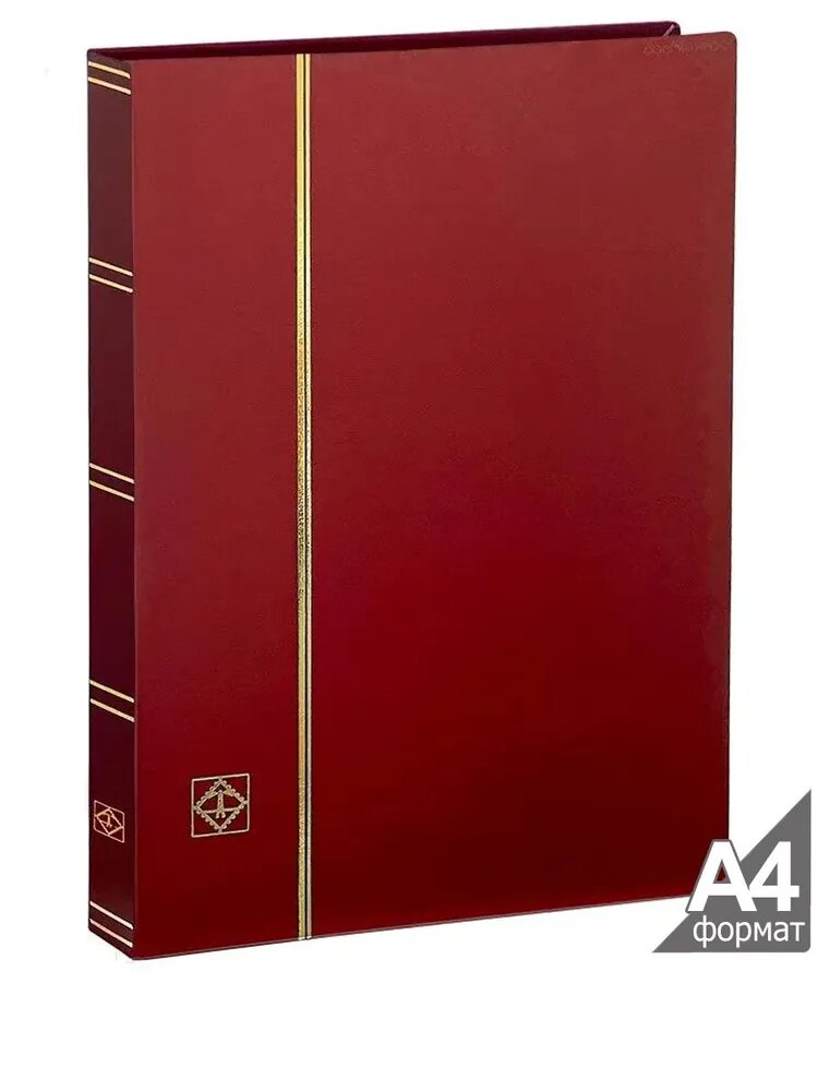 Альбом для марок L 4/8 на 16 страниц, красный. Leuchtturm, #315566