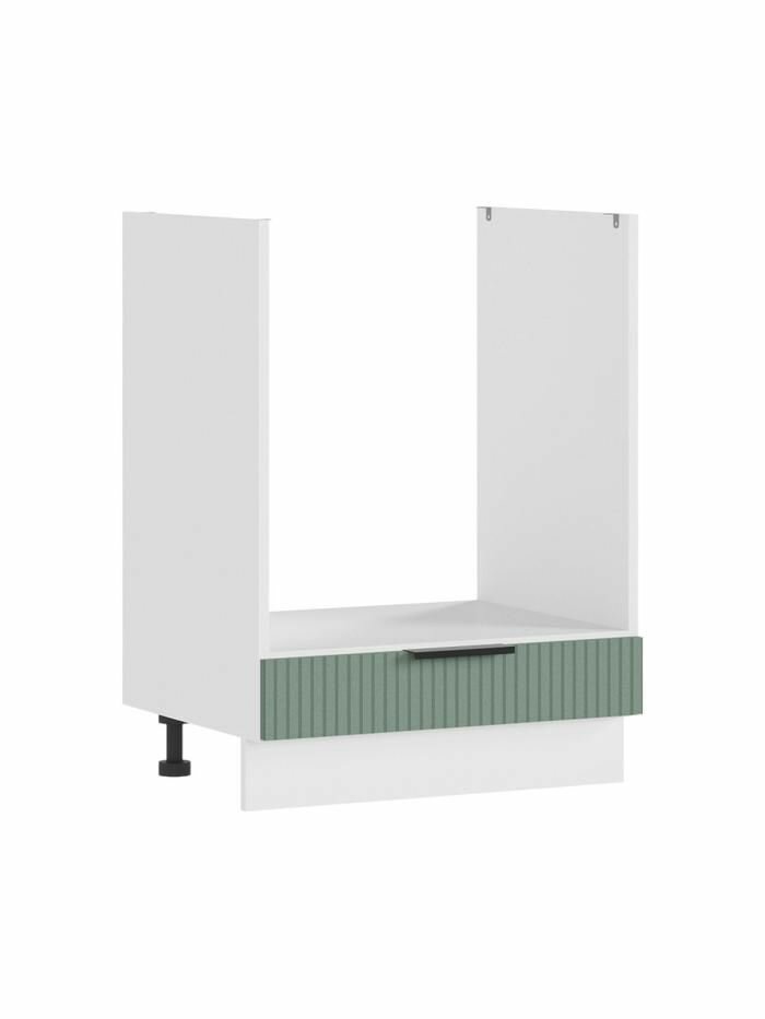 Кухонный модуль напольный, стол под духовку Муссон с ящиком, 60х46х81.6 см, Белый / Малахит
