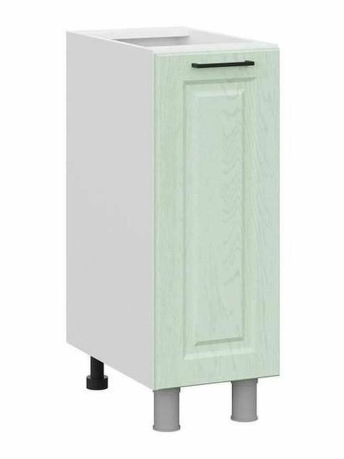 Кухонный модуль напольный, стол Шервуд с полками, с доводчиками, 30х50.6х82.4 см, Белый / Шато мята