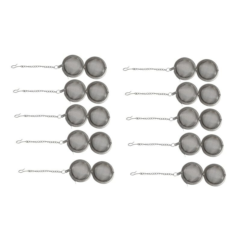 Чайный шар сетки 12 штук из нержавеющей стали 2 дюймовые фильтры для инфузора чая Чайный фильтр Диффузор интервала чая для чая
