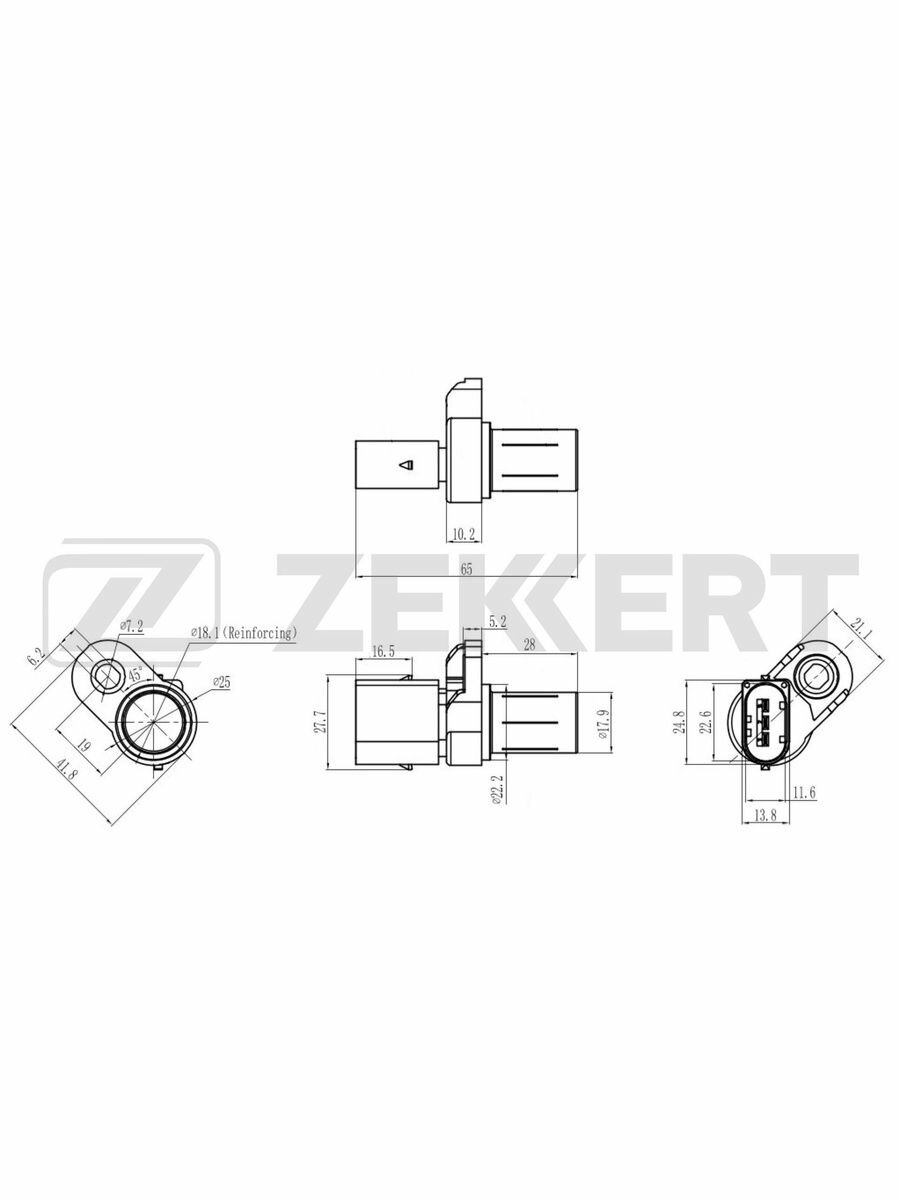 Датчик положения коленвала VW Passat V 00- BMW 5 E60 07- X3 E83 05- 3 E46 E90 E91 00- 1 E81 E87 E88 04-
