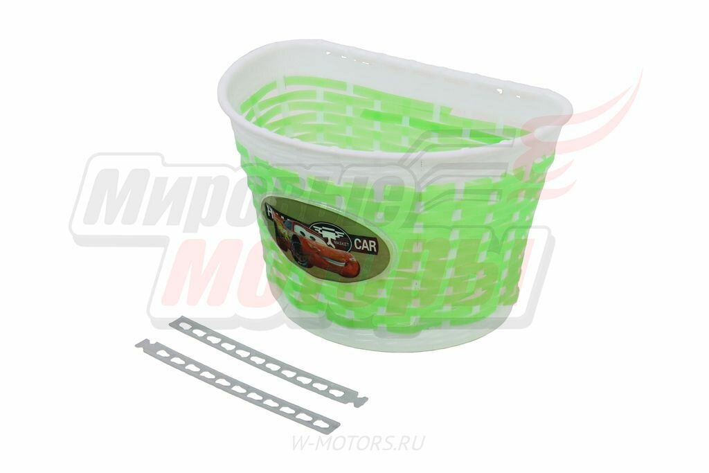 Корзина для детских велосипедов, пластик (BS03-7) Зеленая