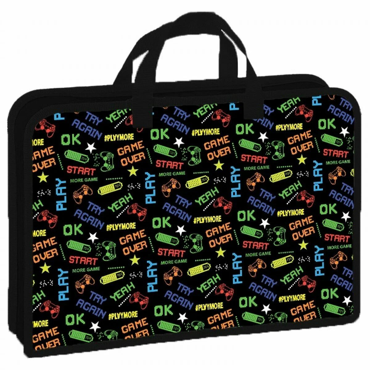 Папка-сумка MAYLOTT KEEP CALM AND LEARN, для черчения, рисования, А3, на молнии, черная