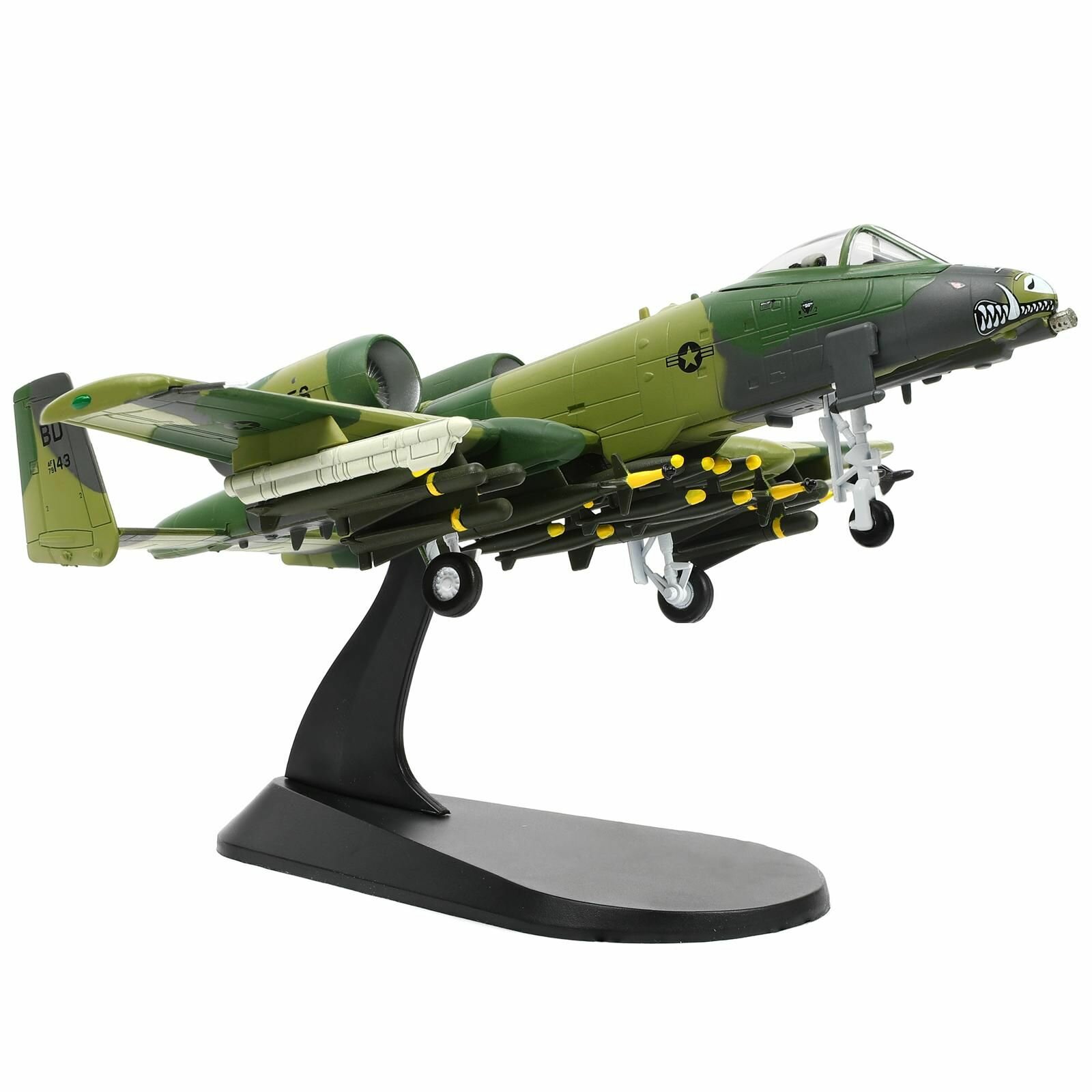 1/100 A-10 Thunderbolt II (Warthog) Предварительно собранная литая металлическая модель самолета-копия для коллекционного показа или подарка