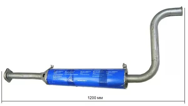 Глушитель доп. (резонатор) ВАЗ-21082,13,14,15 инж. дв. V1,5 ЕВРО-2 под катализ. LADA STANDART (АвтоВАЗ) в уп.