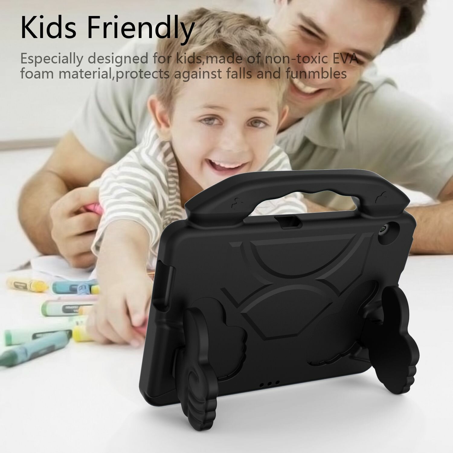 Детский чехол, совместимый с ремешком, Противоударный защитный чехол для детей с подставкой, ручкой и ремешком, легкая противоударная подставка для Huawei MediaPad T3 10 9.6 дюйма