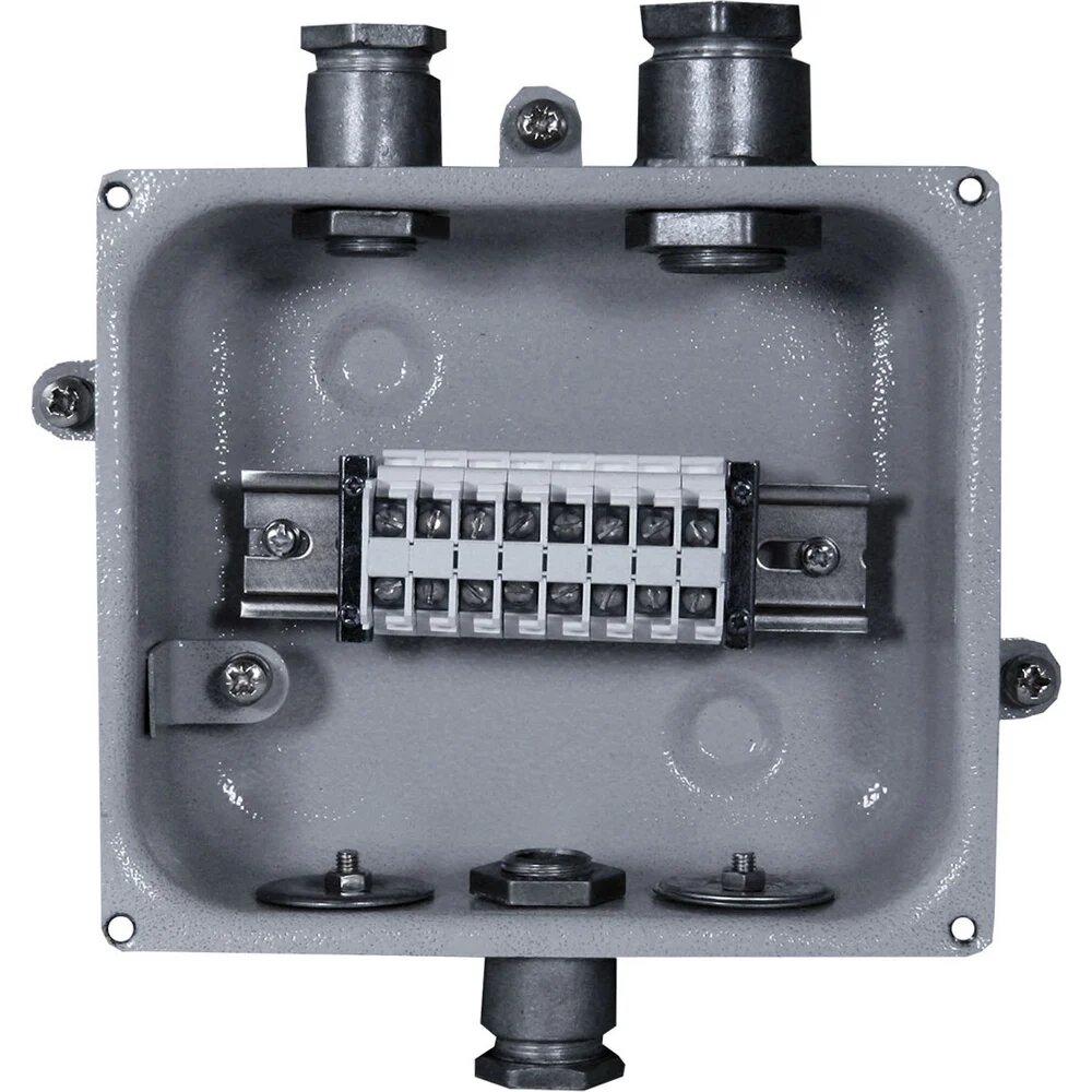 Электротехник КЗНС-08 У2, 8 зажимов, IP65 (металлические вводы), коробка клеммная ET002543