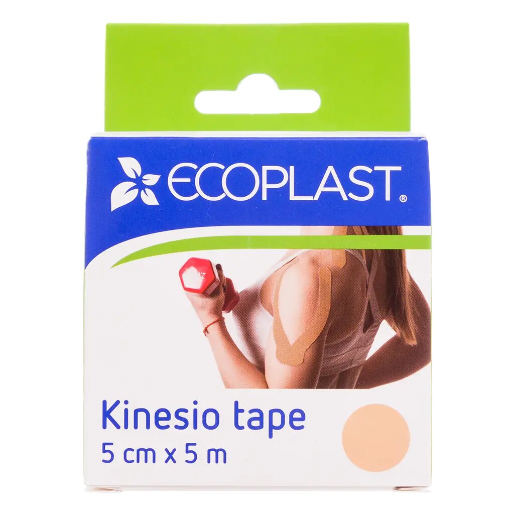 Ecoplast Кинезио тейп 5см х 5м бежевый 1 шт