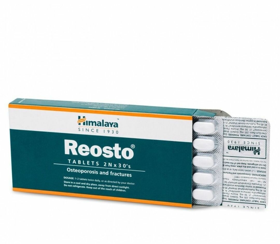 Комплект 2шт. Реост (Reost) Himalaya- укрепление костей, 60 таб. Индия