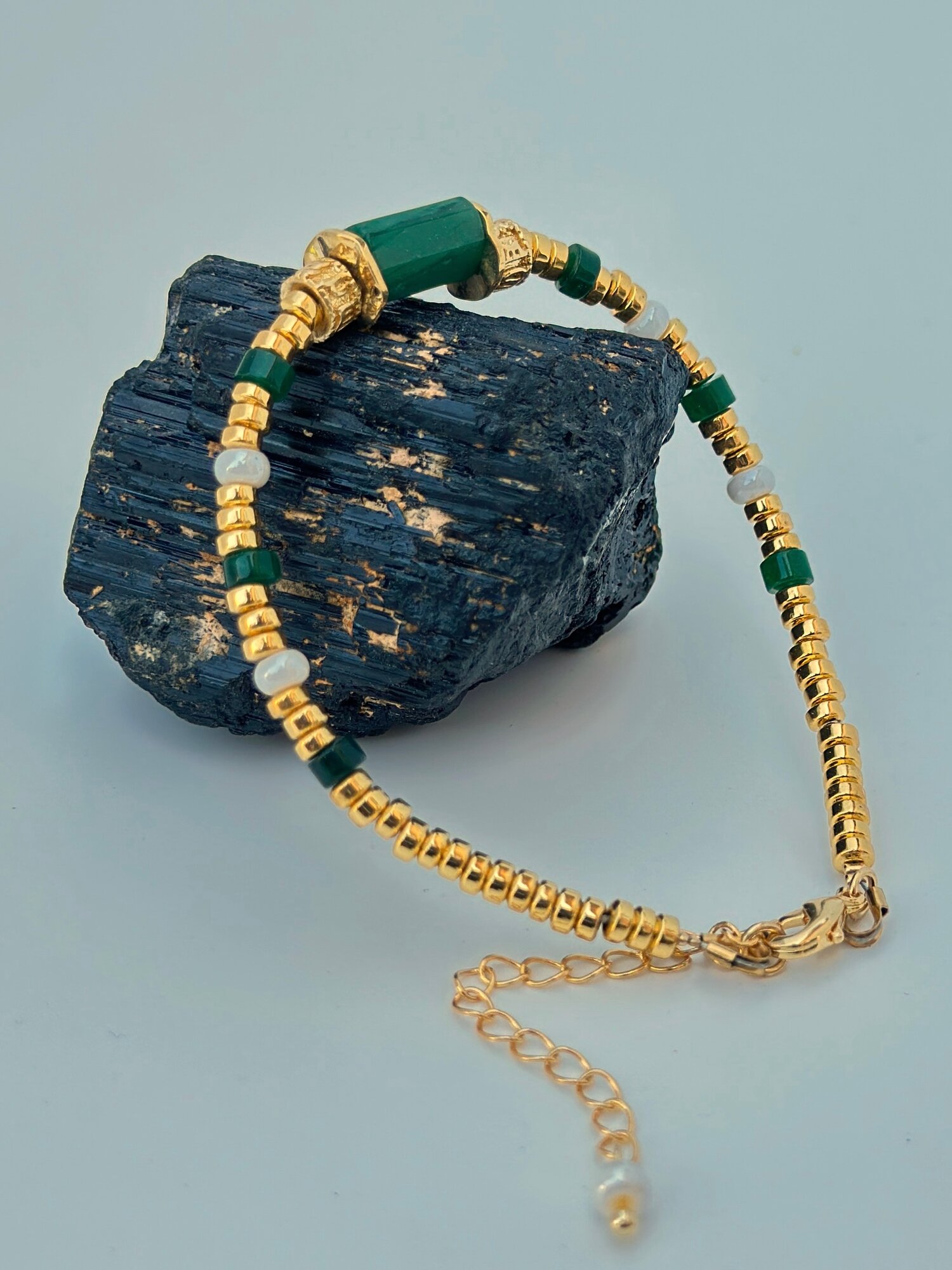 Браслет, берилл, гематит