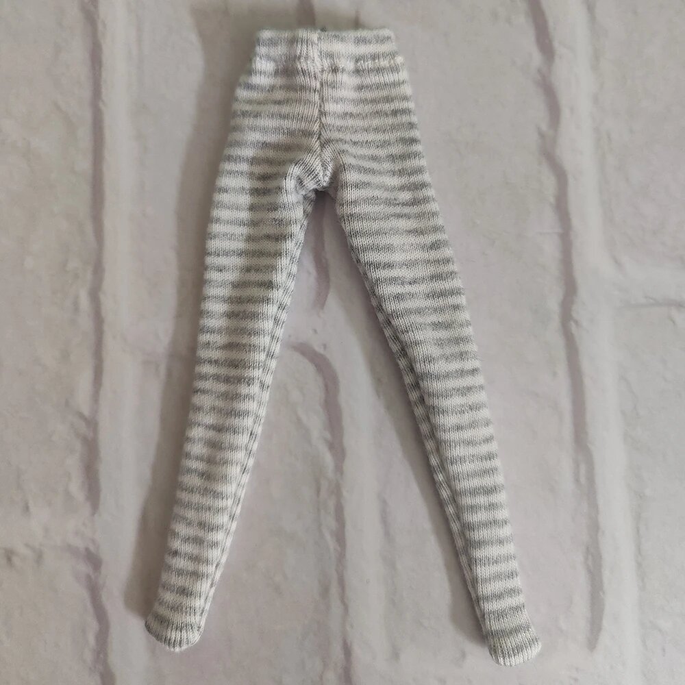 Полимерные колготки в полоску для кукол Blyth 1/6 Белый, A