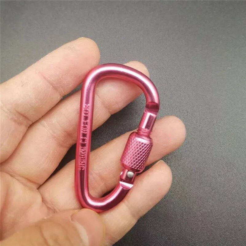 Открытый алюминиевый карабин D-образный Розовый, Watermelon Red