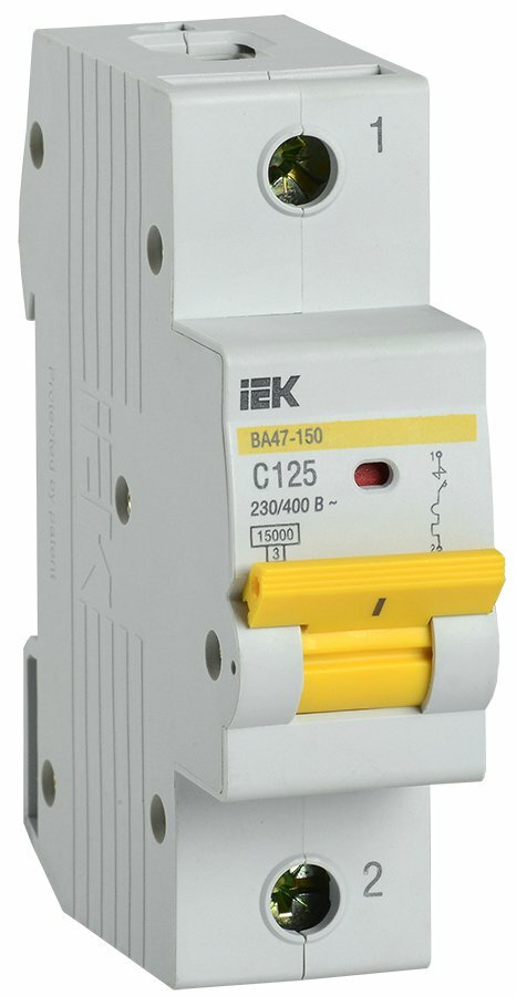 IEK KARAT Авт. выкл. ВА47-150 1Р 125А 15кА х-ка C, MVA50-1-125-C