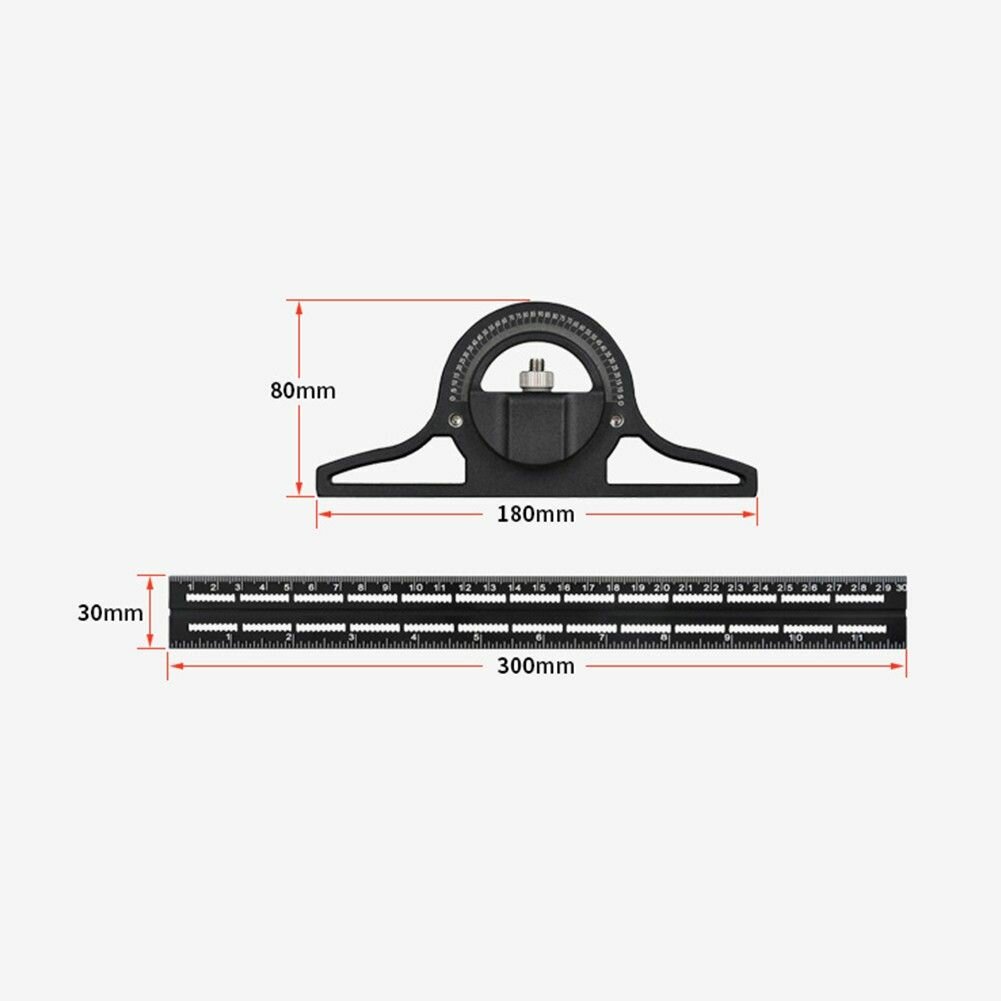 OZ-URJSH-Комбинированный набор линеек-угольников, транспортир, раздвижная линейка, регулируемая