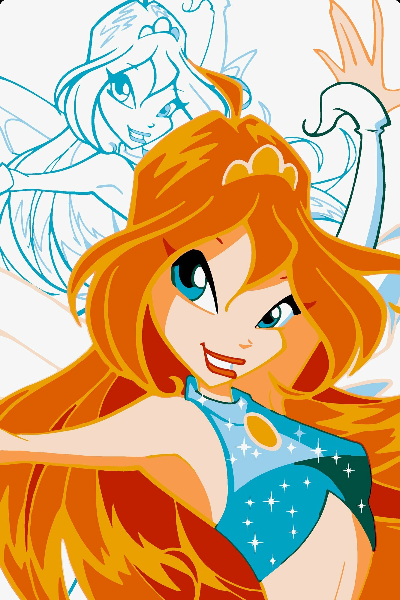 Детская картина по номерам E3424 "Винкс-Блум" 20x30