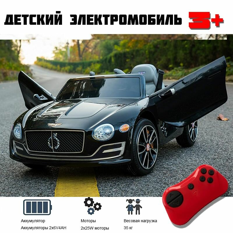 Детский электромобиль, Гидравлические двери, кожаные сиденья, с дистанционным управлением