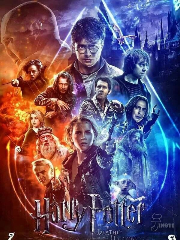 Алмазная мозаика на подрамнике "Гарри Поттер" круглые бриллианты 40х50см