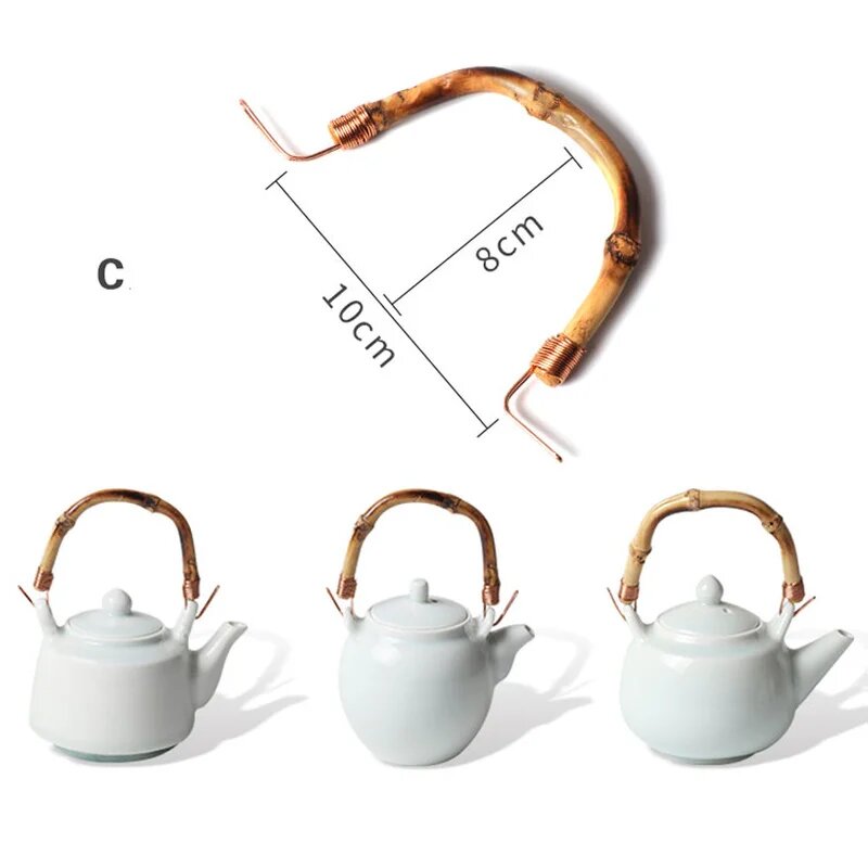 Керамический чайник U-образный латунь, teapot handle C