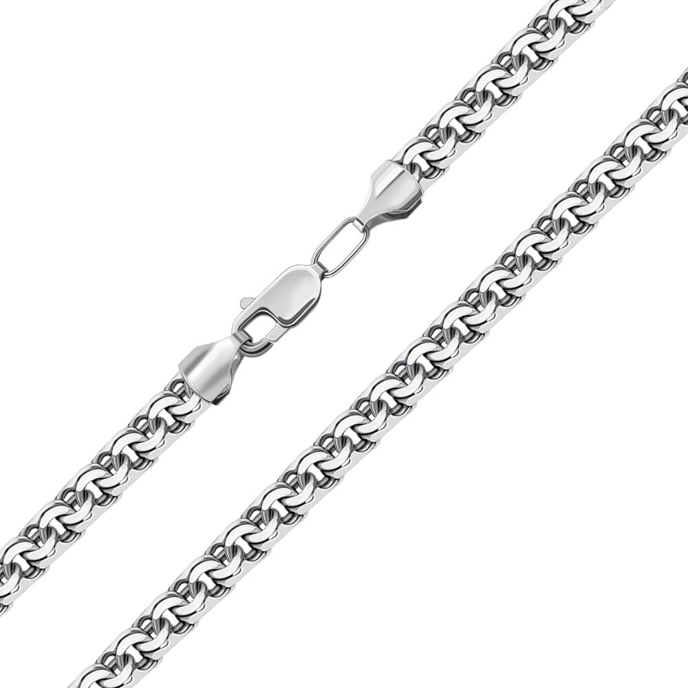 Цепь серебро, 925 проба, оксидирование