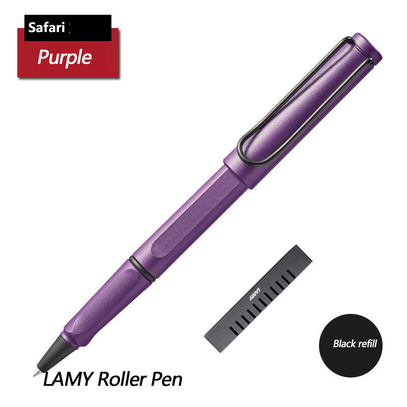Перьевая ручка LAMY Сафари пишущий инструмент,1,199 black, true, true,0.7, purple,