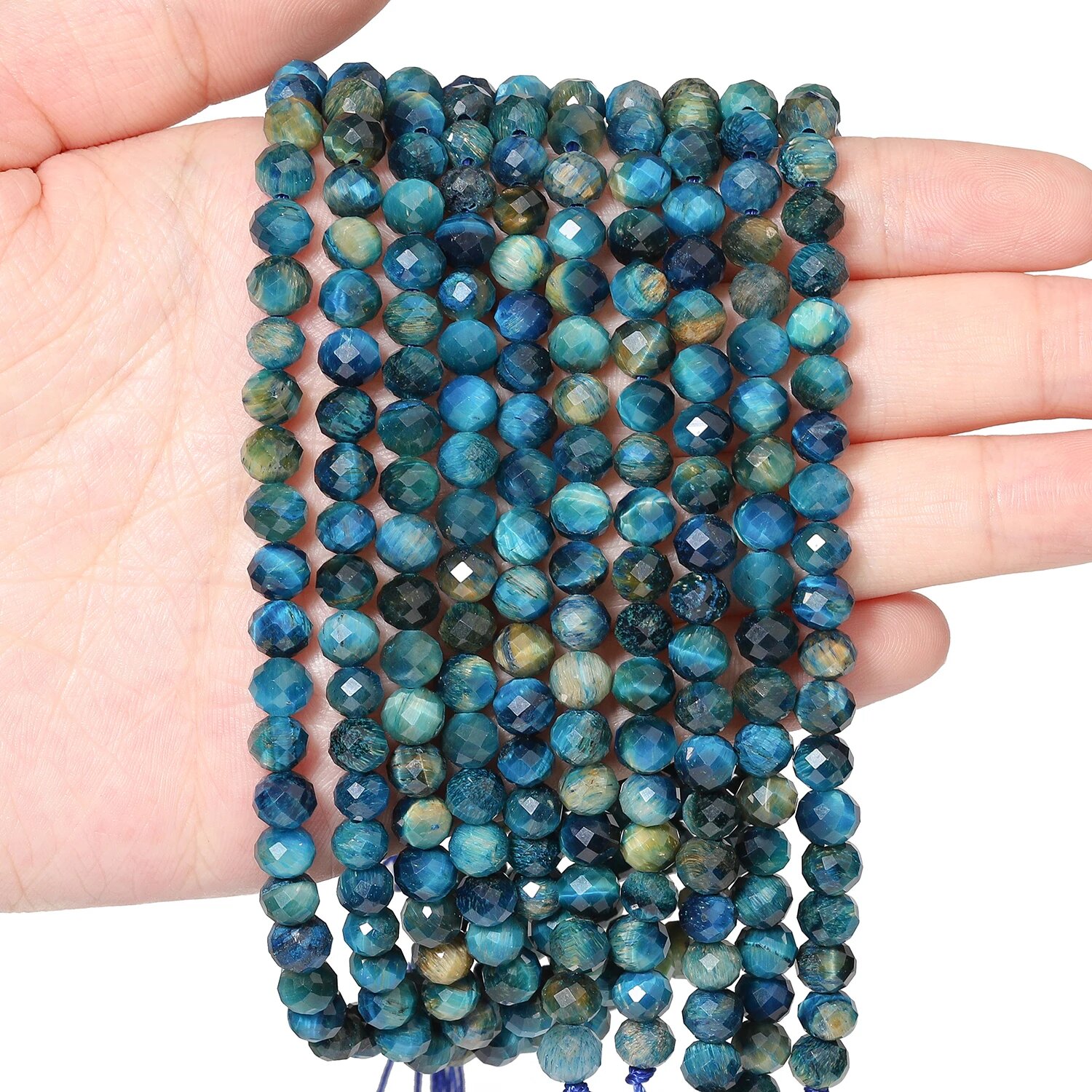 AAA 6 мм Голубой тигровый глаз камень жемчужина, естественно инкрустированный круглыми интервалами, используется в ювелирных изделиях DIY, чтобы носить браслеты и аксессуары