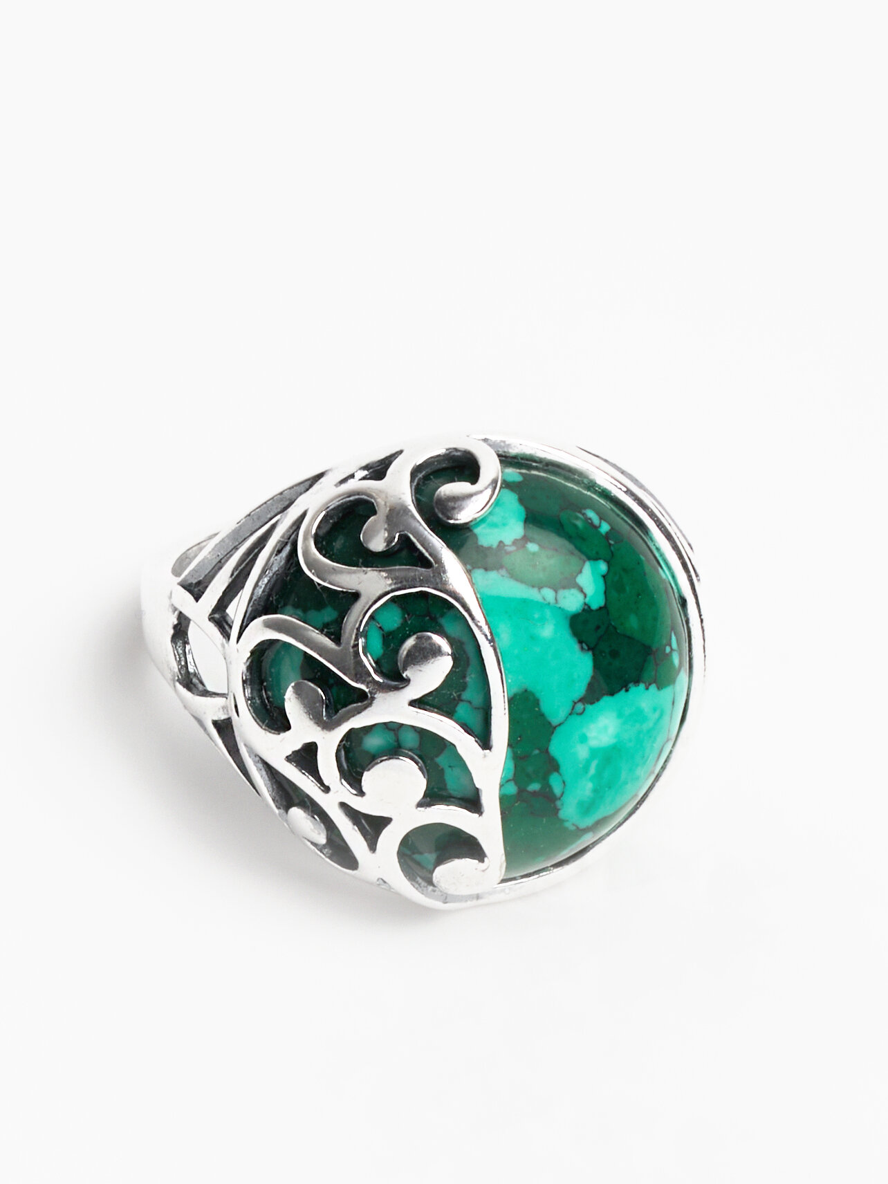 Кольцо, малахит