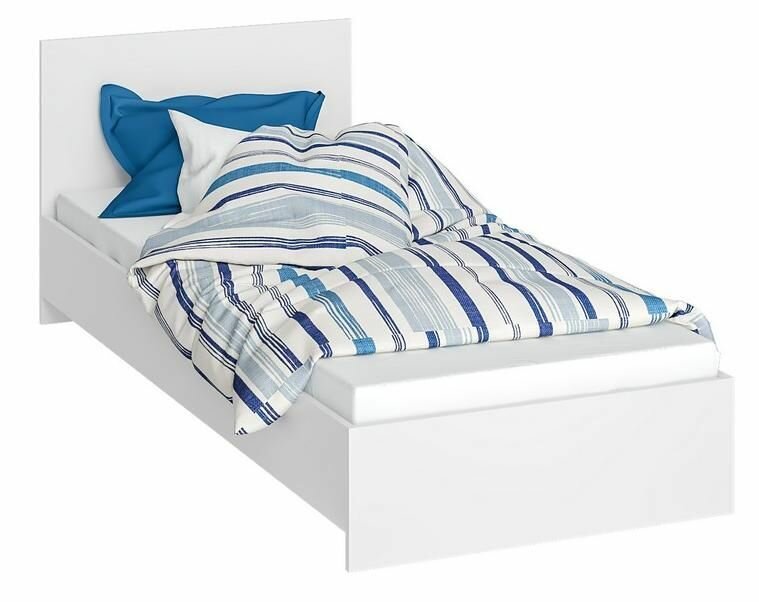 Кровать односпальная 80х200 , белое дерево Лайфмебель Адайн