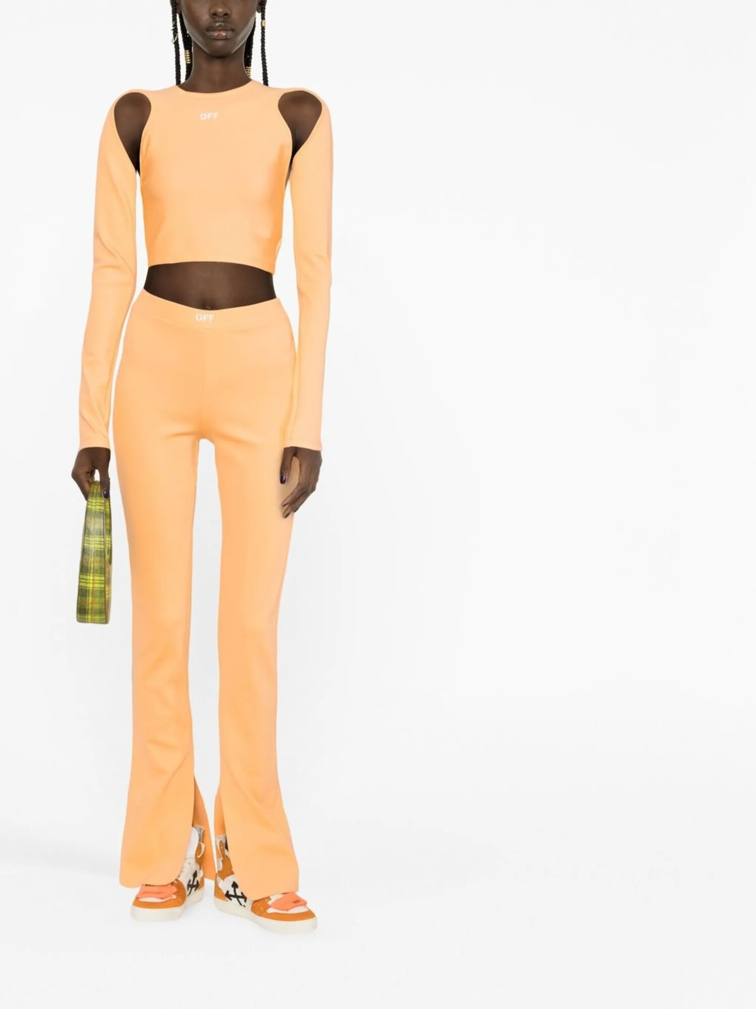 Брюки клеш Off-White Sleek, размер 40 IT, оранжевый — фото 1