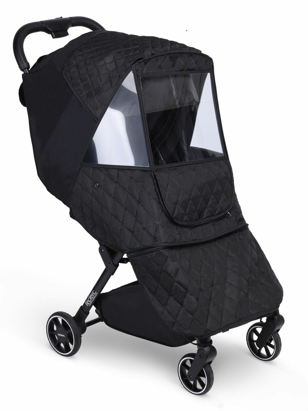 Накидка на коляску Leclerc, защита от ветра, черная, 33 см x 90 см x 19 см