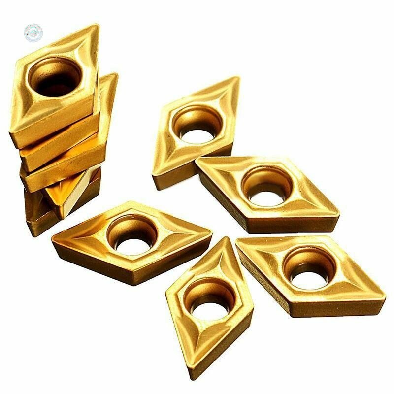 Твердосплавные вставки DCMT070204 US735 DCMT21.51, 10 шт, для точной чистовой обработки стали и нержавейки, износостойкие резцы для токарной обработки