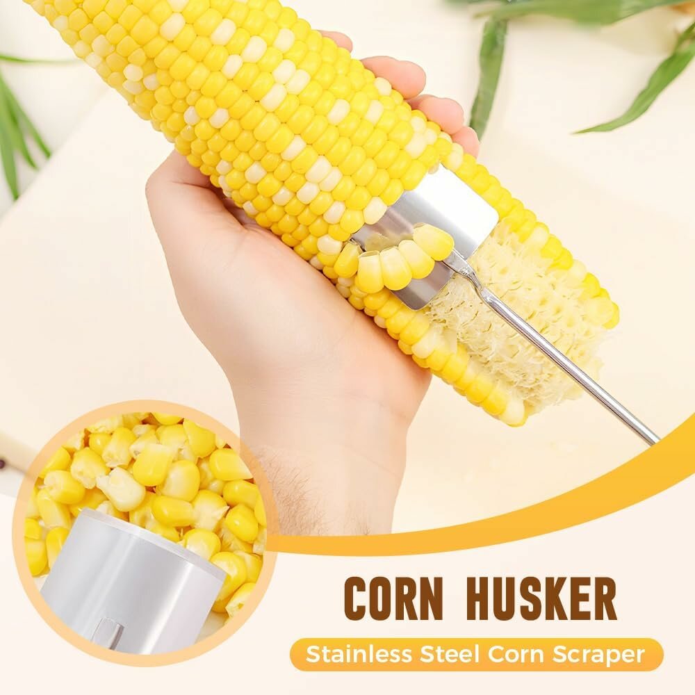 Кукуруза Peeler, 2025 Обновление кукурузной стриптизерши для кукурузы на початках, стриптизерши из кукурузы, кукуруза на снятие снятия кукурузы, кукурузный резак, чтобы отрезать кукурузу с початки