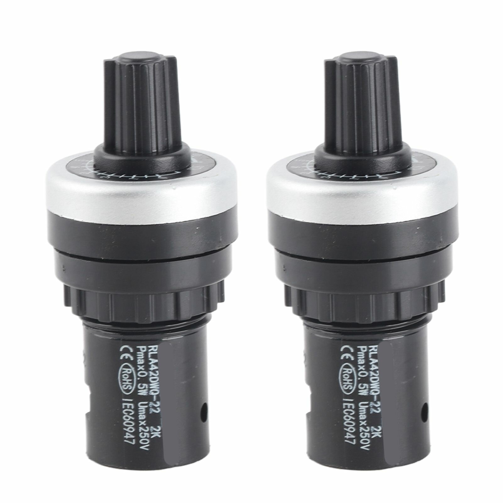 22-миллиметровый высокоточный однокруговой потенциометр с переменной скоростью вращения, регулируемая ручка управления 2К для точных электронных применений